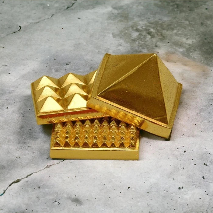 3 Layered Vastu Pyramid | 2 Inches Feng Shui Pyramid | Metal Pyramid 3 ...